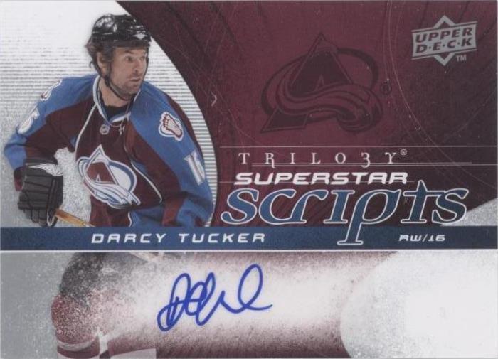 2008-09 Upper Deck Trilogy - Superstar Scripts Darcy Tucker #SS-DT (AU ...