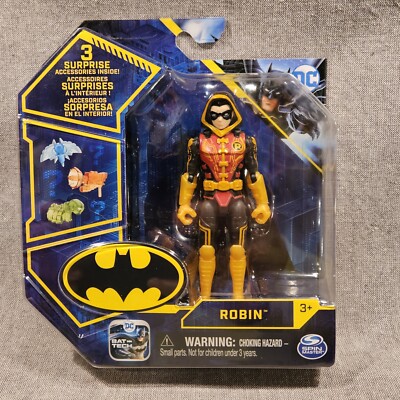Robin Gold 4 inch Spin Masters Bat-Tech METALLIC hooded Batman NEW 2021 ...