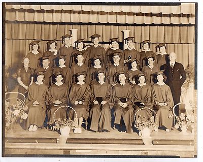 Vintage 8x10 Photo 1937 High School Graduation Portrait, 1930's | eBay