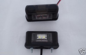 2x LED Lights Rear License Number Plate Lamps for Volvo Scania DAF MAN ...