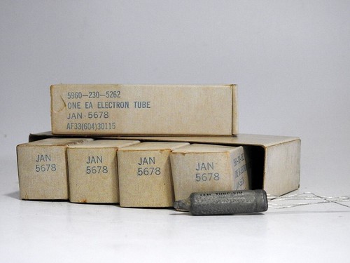 5 NEW OLD STOCK MILITARY TUNG-SOL 5678 / CV2254 PENTODE AMPLIFIER TUBES ...