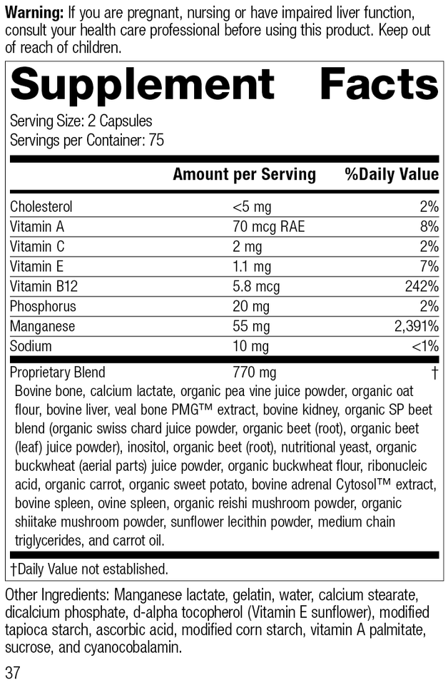 Standard Process Ligaplex I Whole Food Supplement, Manganese, 150 ...