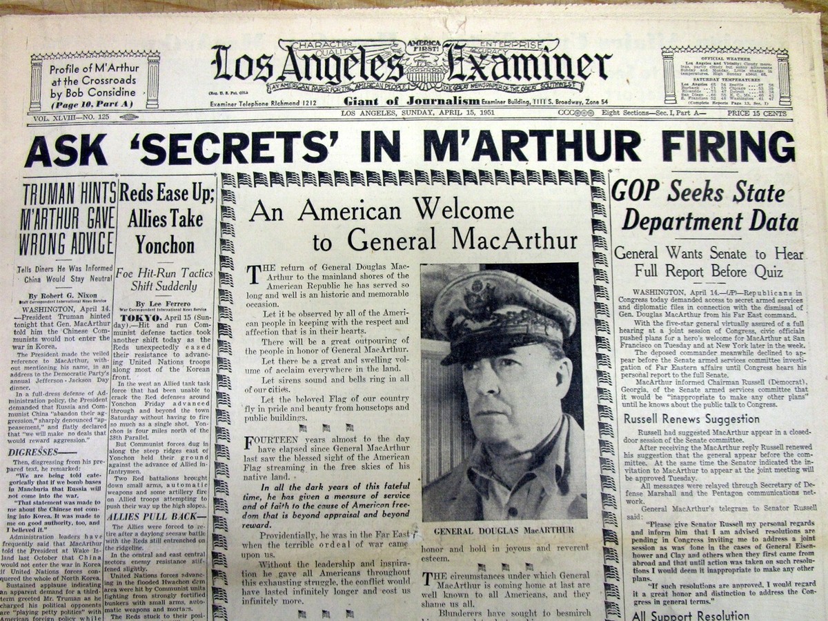 Korean War Macarthur Fired