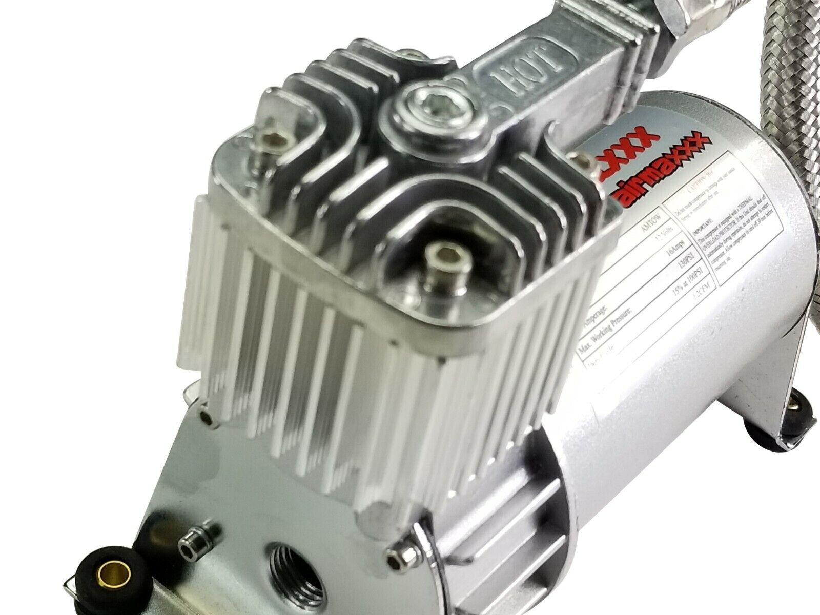 airmaxxx Pewter Utility Air Compressor for Harley Air Ride Suspension ...