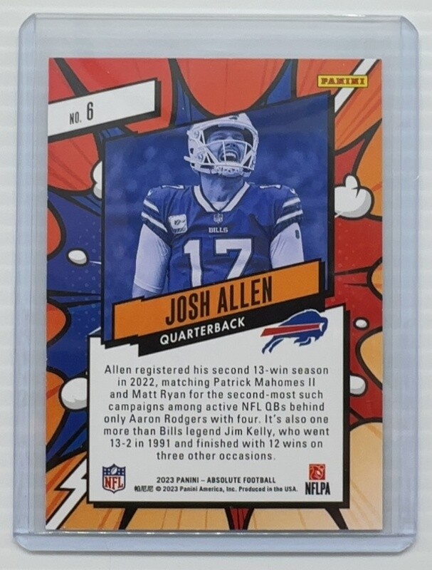 2023 Panini Absolute Josh Allen Explosive SP Insert #6 Buffalo Bills | eBay