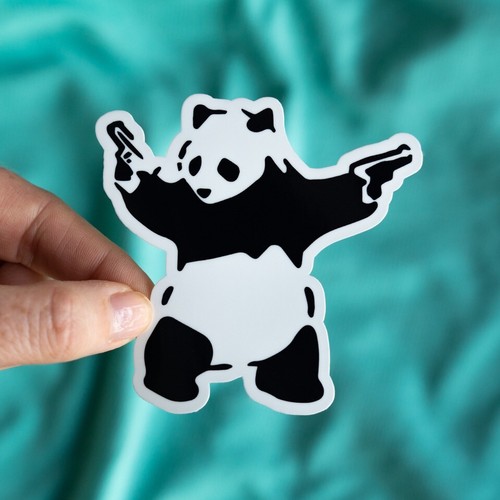 Banksy Panda Sticker Glossy Vinyl Sticker Scary Graffiti Style | eBay