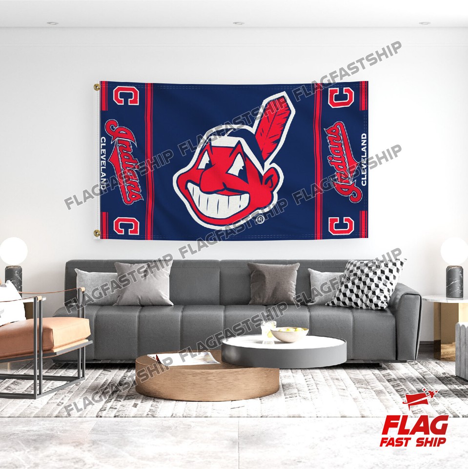 Cleveland Indians Flag 3x5 FT Logo w Grommets 2022 Design MLB FREE ...