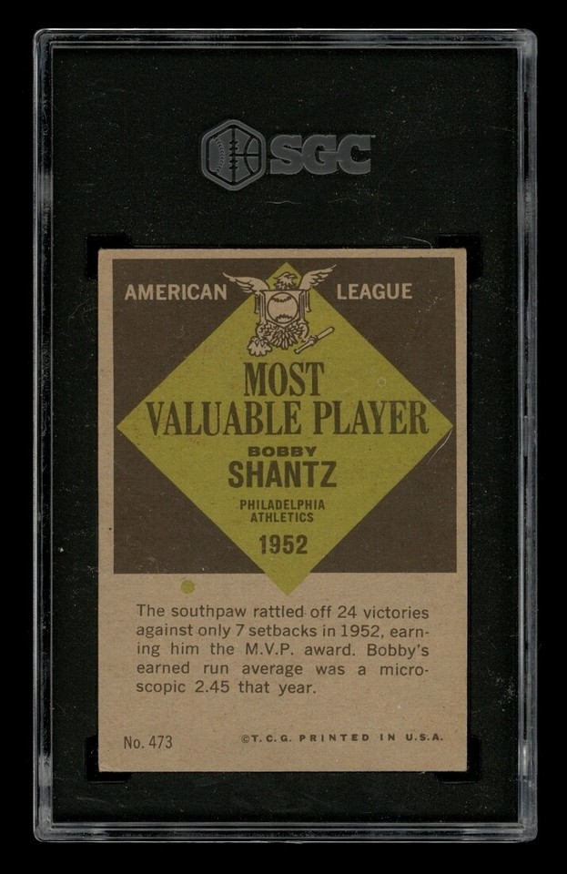 1961 Topps Set-Break #473 Bobby Shantz MVP SGC 4.5 VG EX+ | eBay