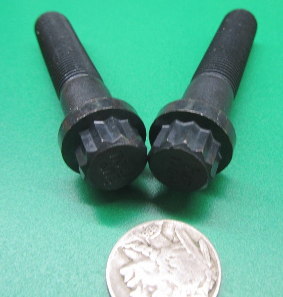12 Point Flanged, Ferry Bolt, Steel, PT, 1/2"-20 x 2 1/2" Length, 10 ...