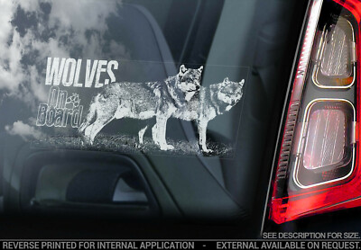 WOLVES Car Sticker, Wolf Dog Wolfdog Window Sign Bumper Decal Gift Pet ...