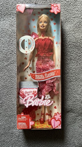 2005 BARBIE with Love Valentine's Day Doll Blonde Heart Necklace Mattel ...