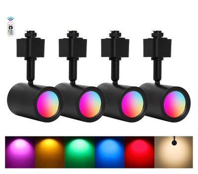 RGBW LED Track Lighting Heads, H Type Track Lights Color Changing with ...