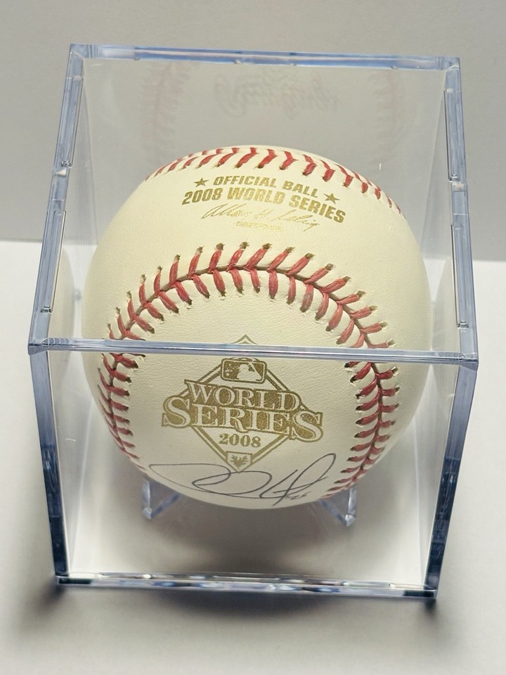Chase Utley Autograph 2008 World Series Baseball MLB Baseball Signed ...