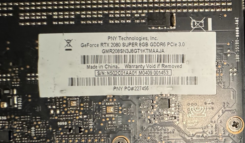 PNY NVIDIA GeForce RTX 2080 Super 8GB GDDR6 Graphics Card | eBay UK