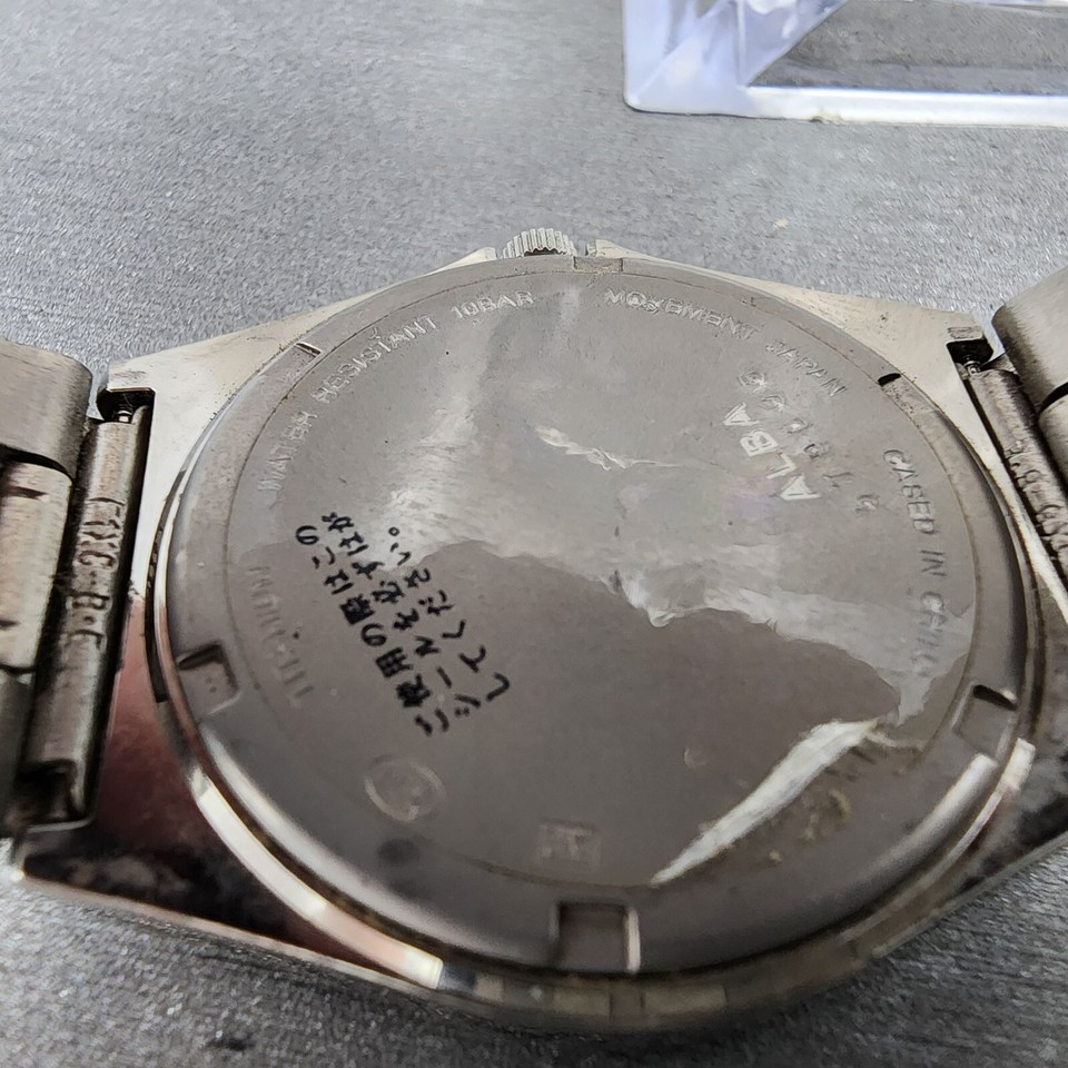 Seiko Alba Titanium Watch Men 35mm Silver Dial Date VX42-0AE0 New ...