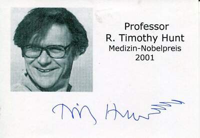Tim Hunt NOBEL PRIZE MEDICINE autograph, signed card | eBay
