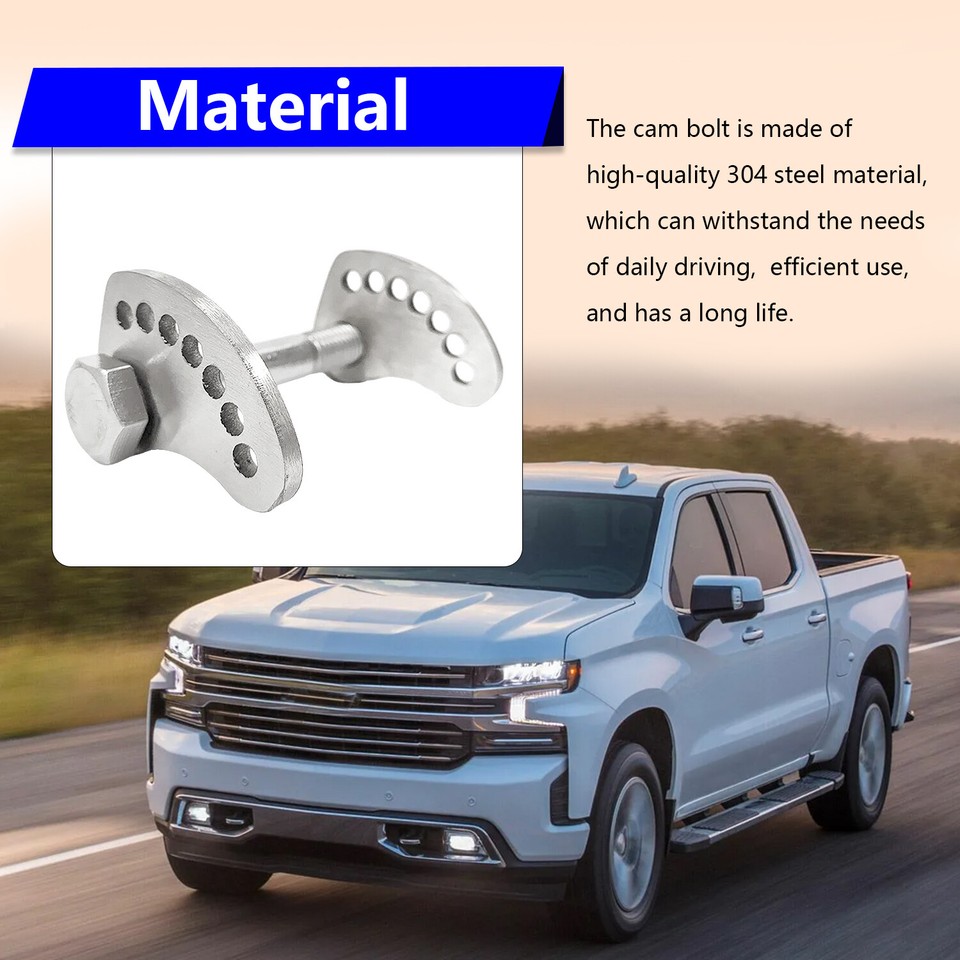 Camber Lock Alignment Fix &Upper Arm Cam Bolt for Chevy Silverado 1500 ...
