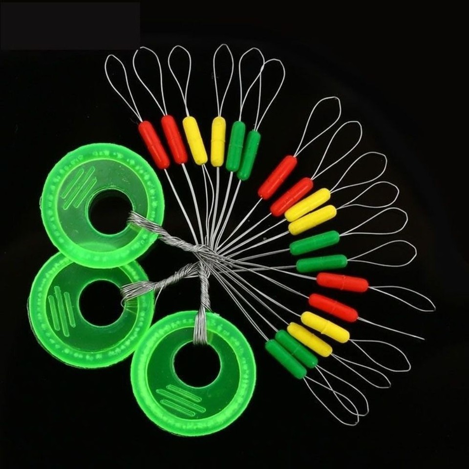 600pcs Float Rubber Stopper Fishing Bobber Stopper Oval Sliding Float ...