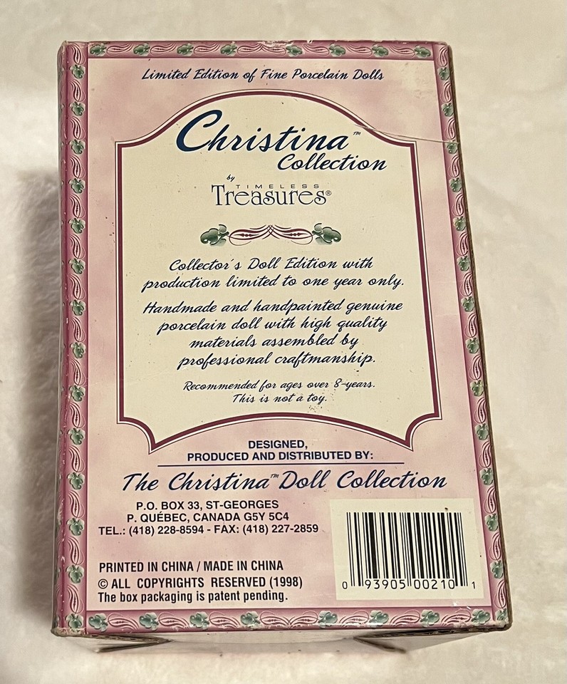 Christina Collections Porcelain Doll | eBay
