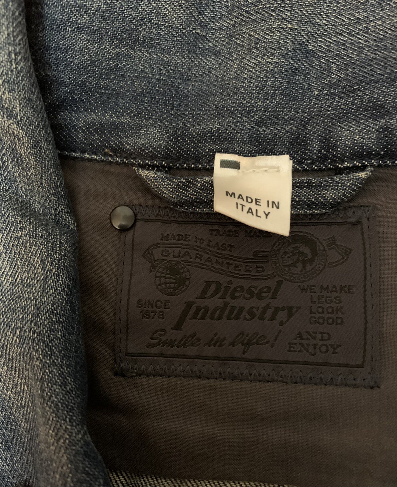 Diesel denim patch distress jacket Size XL (RARE) | eBay