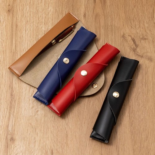 Solid Color Fountain Pens Pouch PU Leather Pen Protective Cover ...