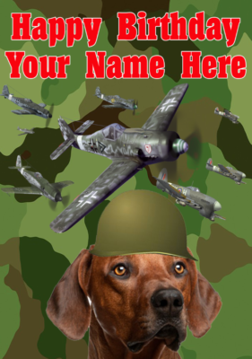 Rhodesian Ridgebacki j188 Military Army Planes Fun Personalised ...