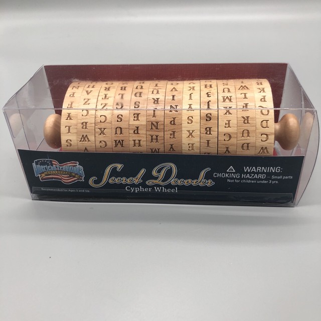 Jefferson Wooden Cypher Wheel Secret Decoder by American Traditions for ...