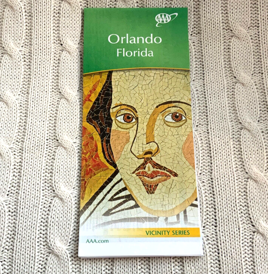 Road Map Orlando Florida AAA Folding Paper Travel Direction 2012- 2015 ...