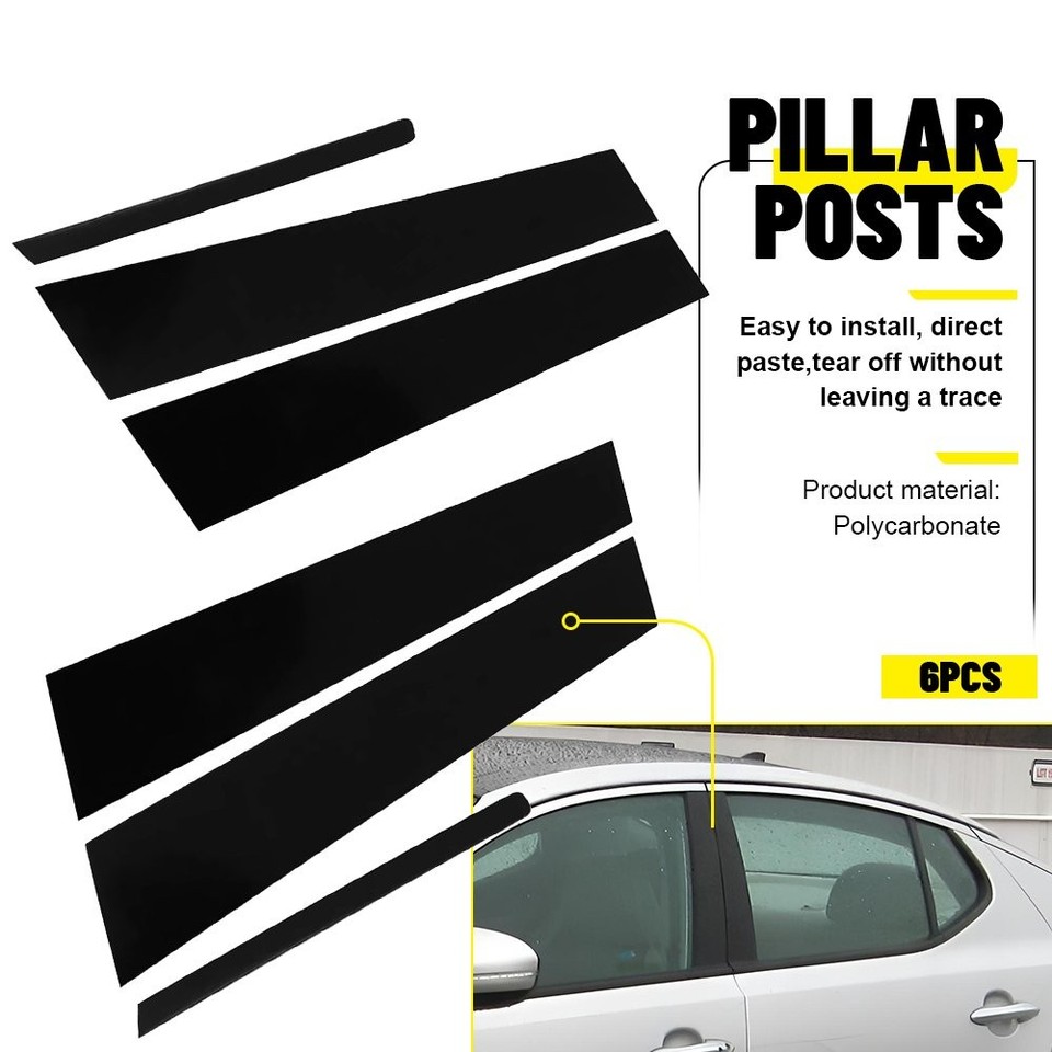 For Kia 2011 Optima 2012 2013 Black 2014-15 Window Pillar Posts Door ...