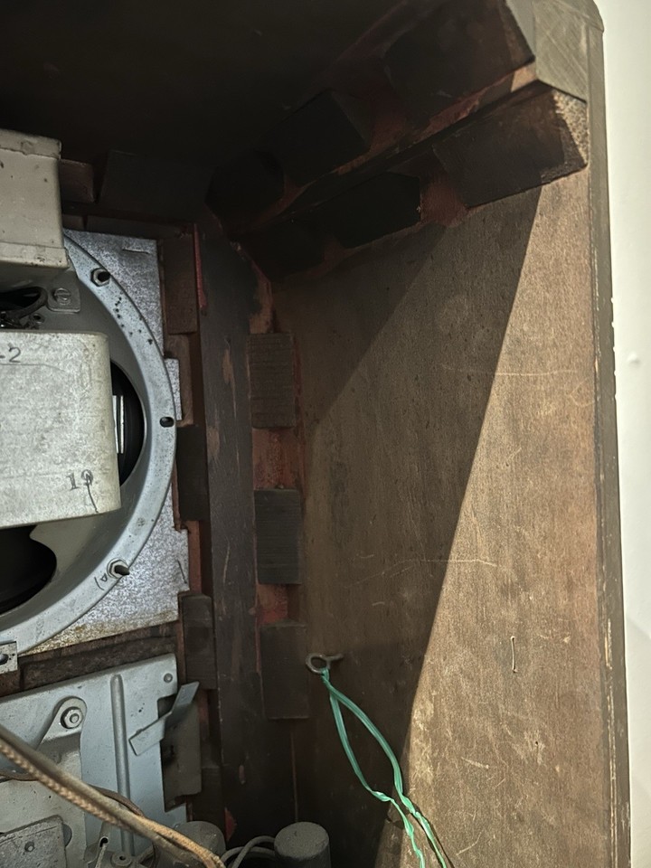 1936 RCA Model 6T2 Tube Type Tombstone Wood Radio Wheat Cloth Pattern ...