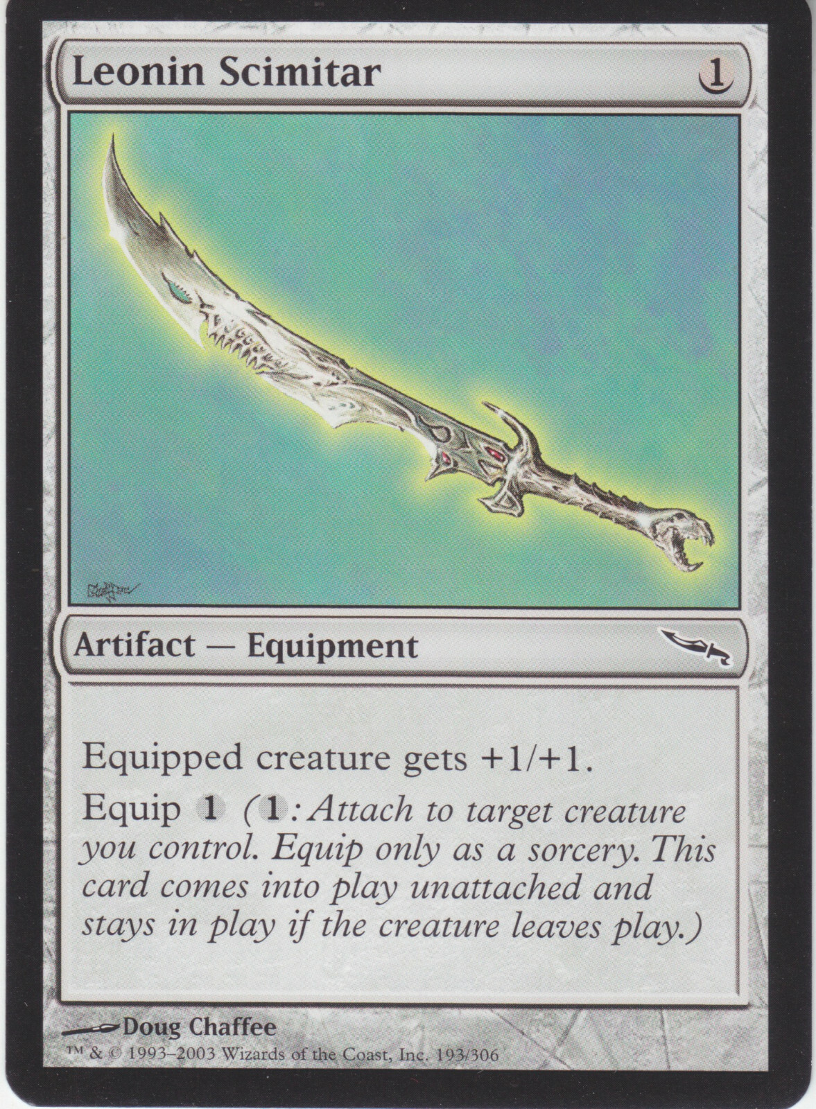 4X LEONIN SCIMITAR ARTIFACT MIRRODIN MTG MAGIC NM X4 (yourdeckbuilder ...