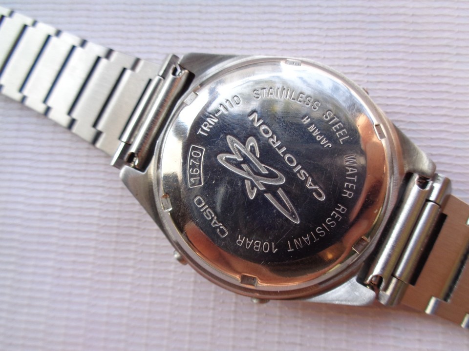 RARE COLLECTIBLE VTG CASIO CASIOTRON TRN-110 LIQUID CRYSTAL DIGITAL ...