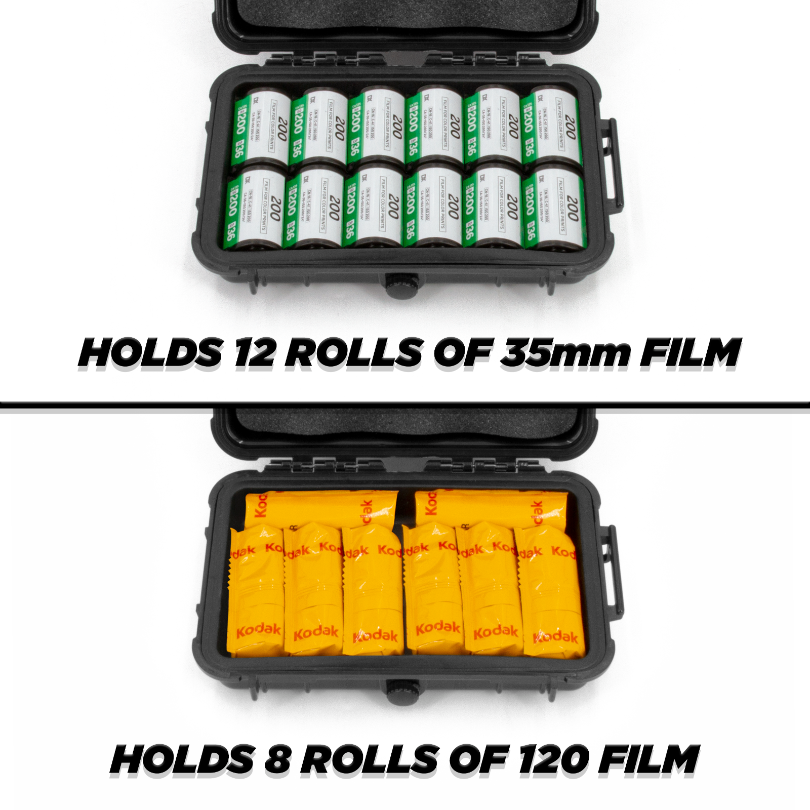 CM Hard Shell 35mm Film Case for 35mm and 120 Film - 7" Waterproof Film ...