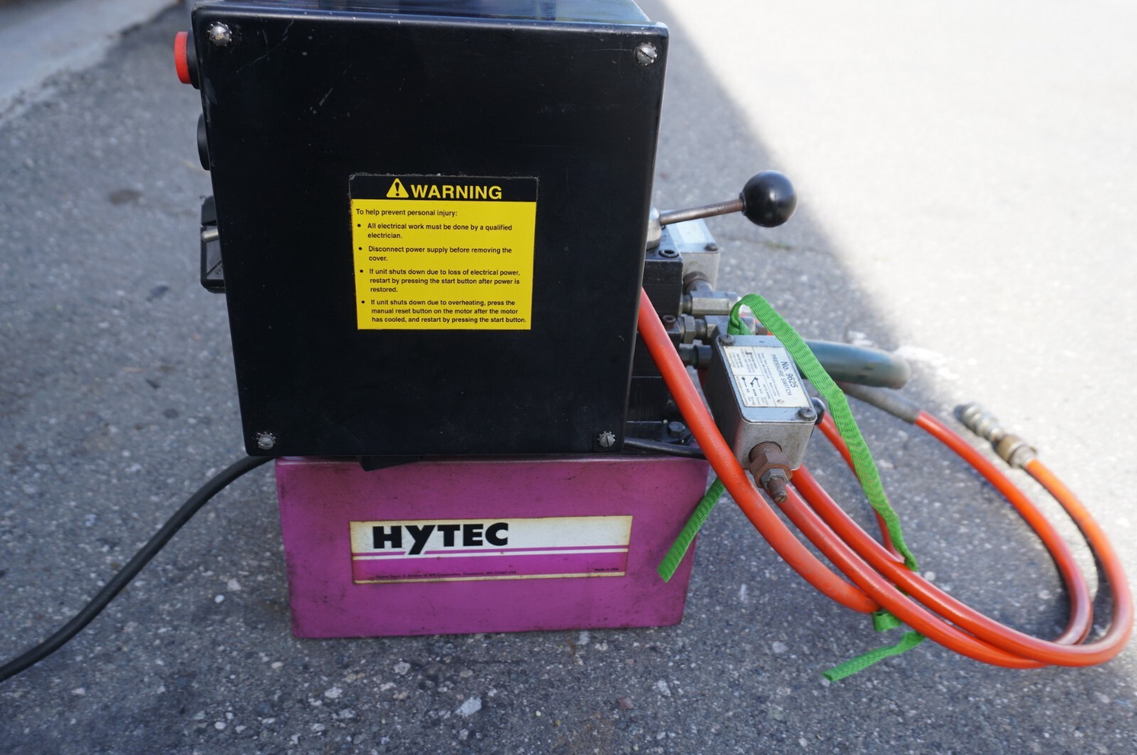 SPX HYTEC 089-1187 Hydraulic Pump 5000 PSI 350 BAR W/ 9625 Pressure ...