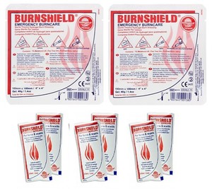 Burnshield Burn Gel - 3.5g - 10cm- 20cm- Sterile, Cooling Relief Scalds ...
