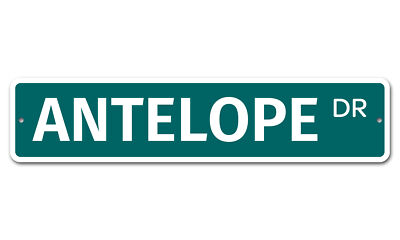 5115 SS Antelope 4" x 18" Novelty Street Sign Aluminum | eBay