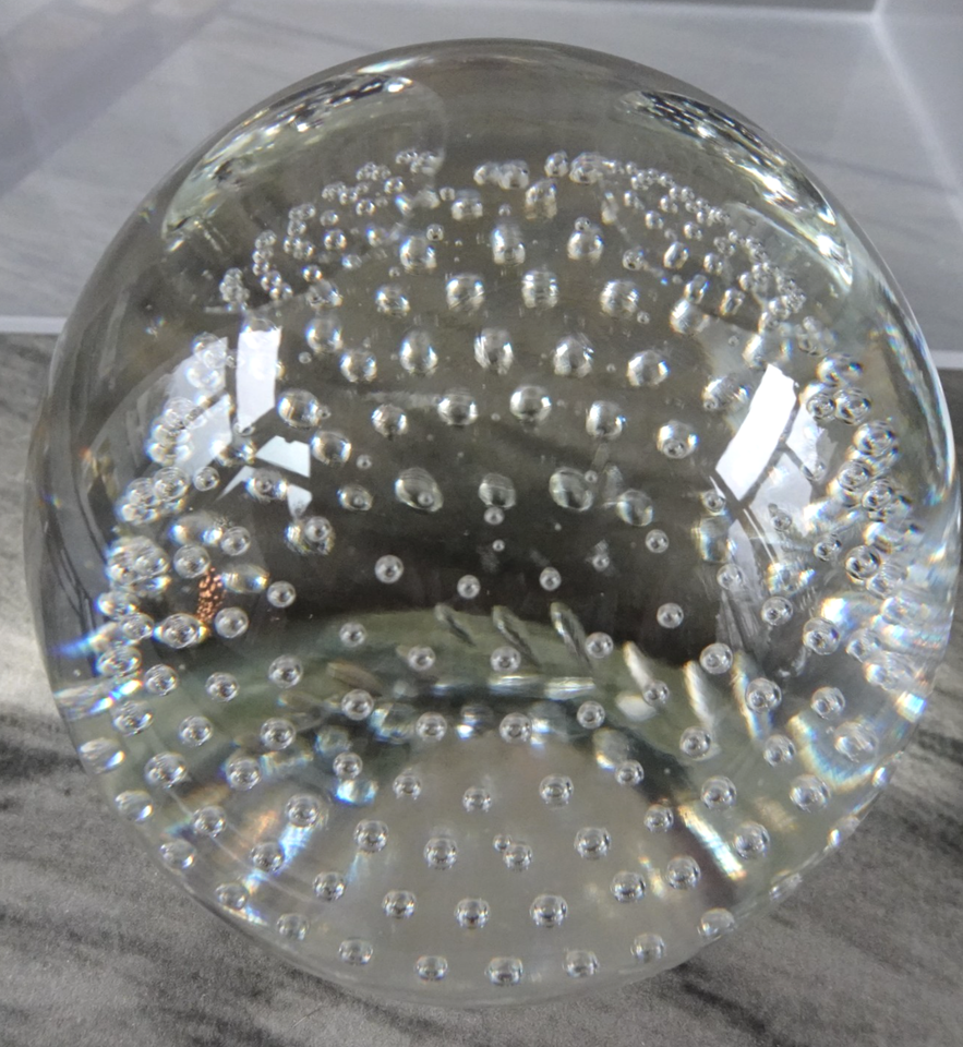 Kaiser Krystal Crystal Bullicante Bubble Hand Cut Faceted Art Glass ...