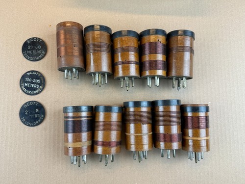 10 Vintage EH Scott Transformer Allwave Tube Radio Amp Plug-In Coil Set ...