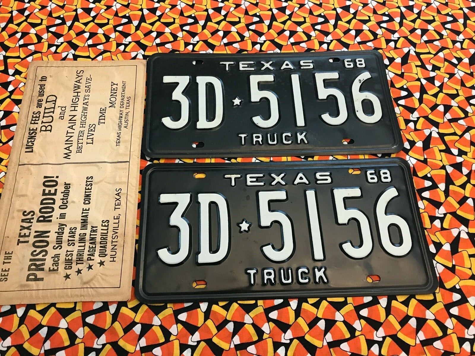 1968 TEXAS TRUCK LICENSE PLATES 3D5156 | eBay