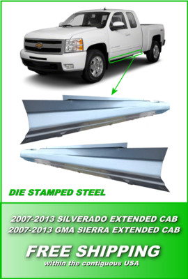 2007-2013 GMC Sierra Silverado Extended Cab Rocker Panels Left & Right Pair