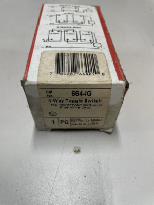 PASS & SEYMOUR LEGRAND 664-IG 4 WAY TOGGLE SWITCH W528 | eBay