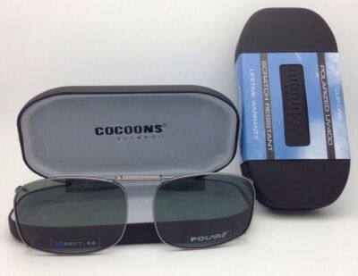 COCOONS Grey Polarized Sunglasses/Eyeglasses Over Rx Clip-on REC 7-52 ...