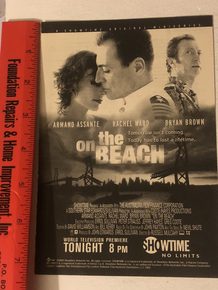 On The Beach Vintage Print Ad Armand Asante Bryan Brown Rachel Ward ...