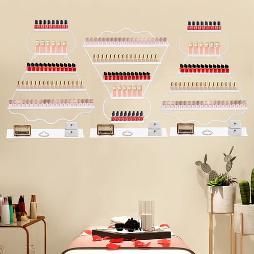 Wall Mounted 5 Tier Nail Polish Rack Holder Metal Nail Polish Display ...