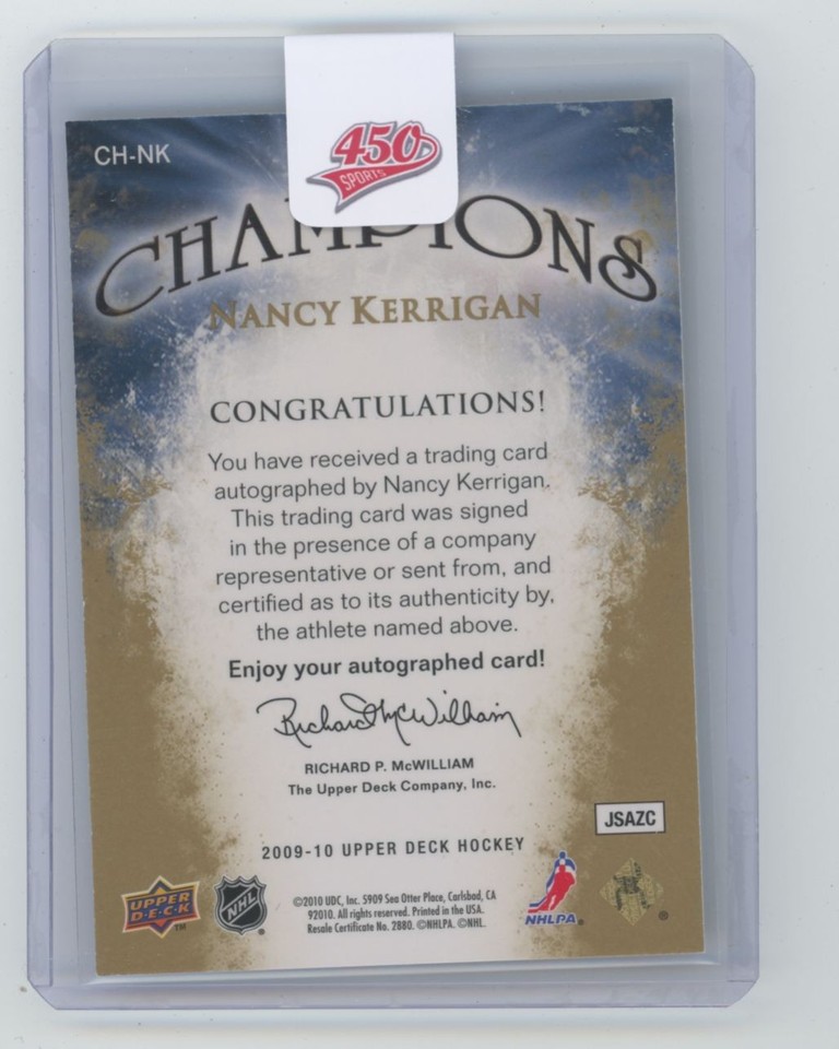2009-10 Upper Deck The Champions Autographs Nancy Kerrigan | eBay