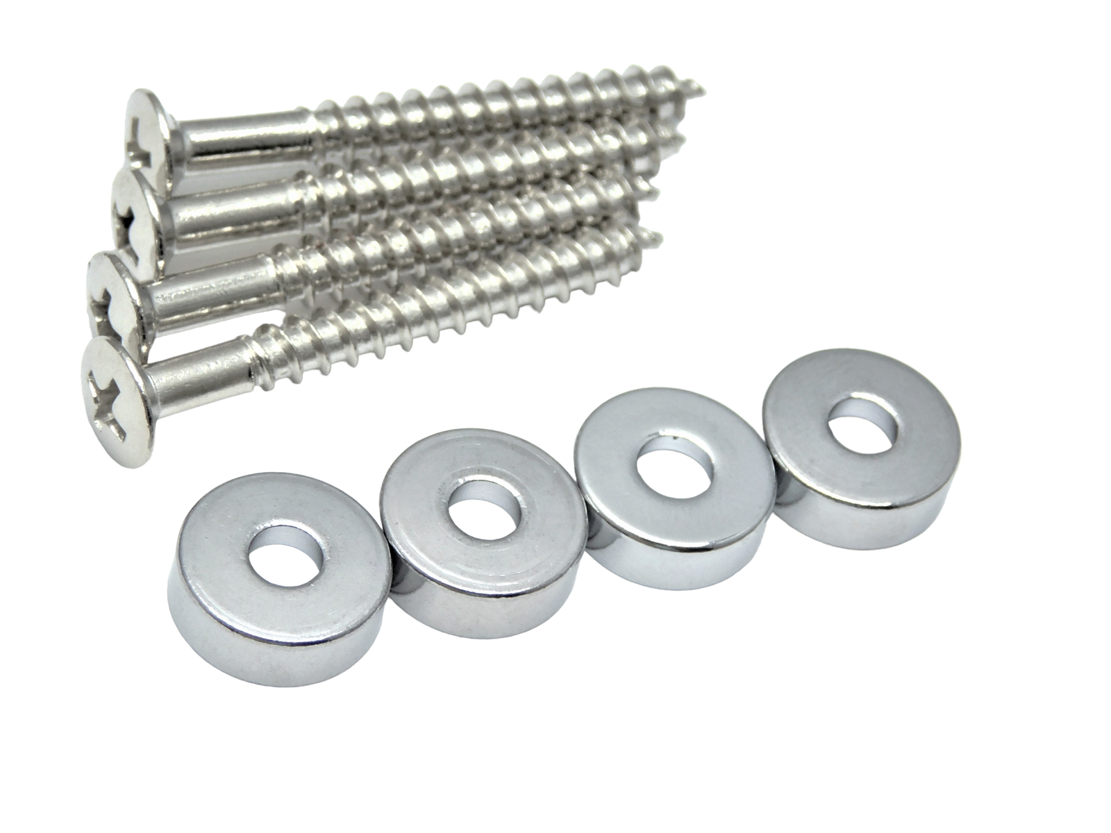 Guitar Neck Mounting Ferrules 14 mm Diameter CHROME with Screws | eBay