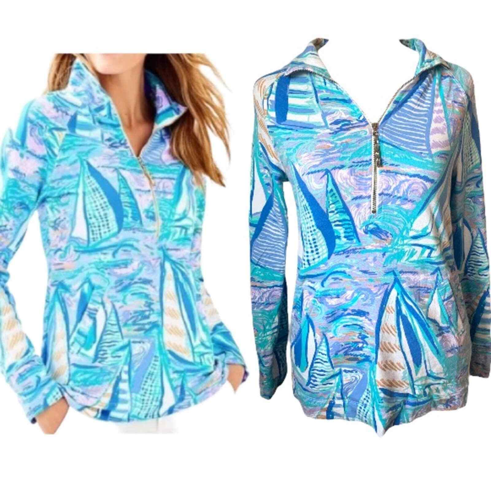 Lily Pulitzer Aboat Time Skipper Popover Blue Size XXS - Gem