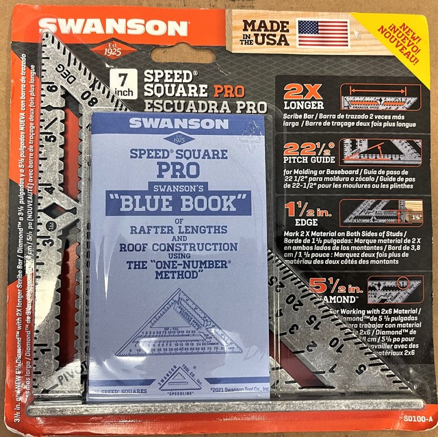SWANSON 7 INCH SPEED SQUARE PRO W/BLUE BOOK SO100 for sale online | eBay