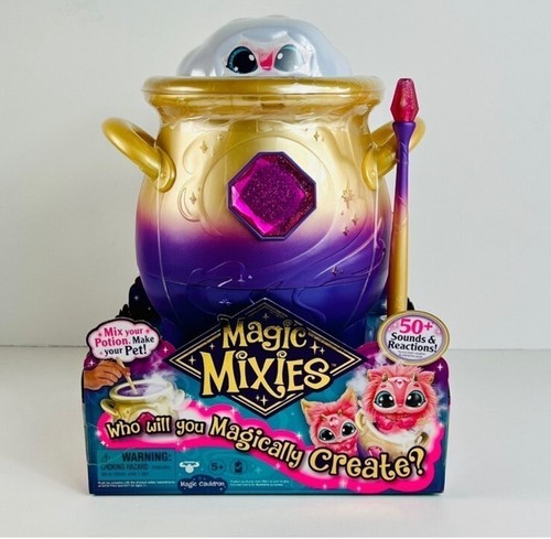 Magic Mixies Magical Misting Cauldron with Interactive 8" Pink Plush 50 ...