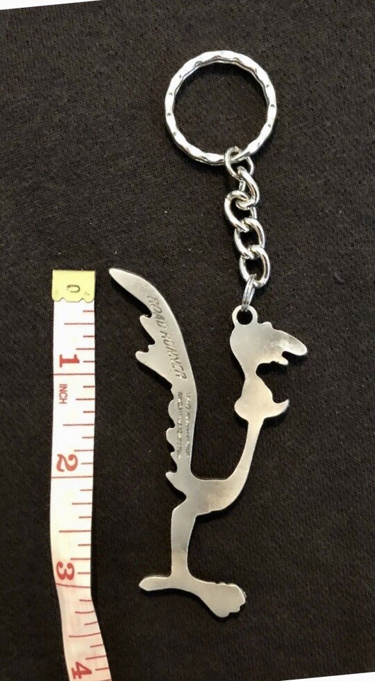 Pewter Road Runner Beep Beep Wile E Coyote Silver Metal Fob Keychain | eBay